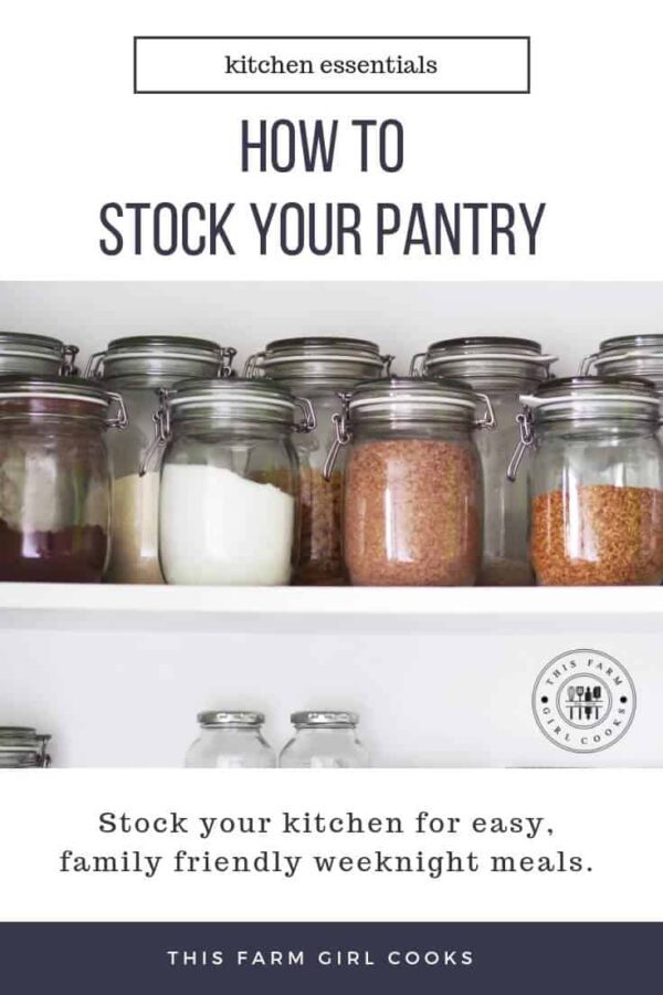 Pantry Staples List with Printable for a Well Stocked Kitchen
