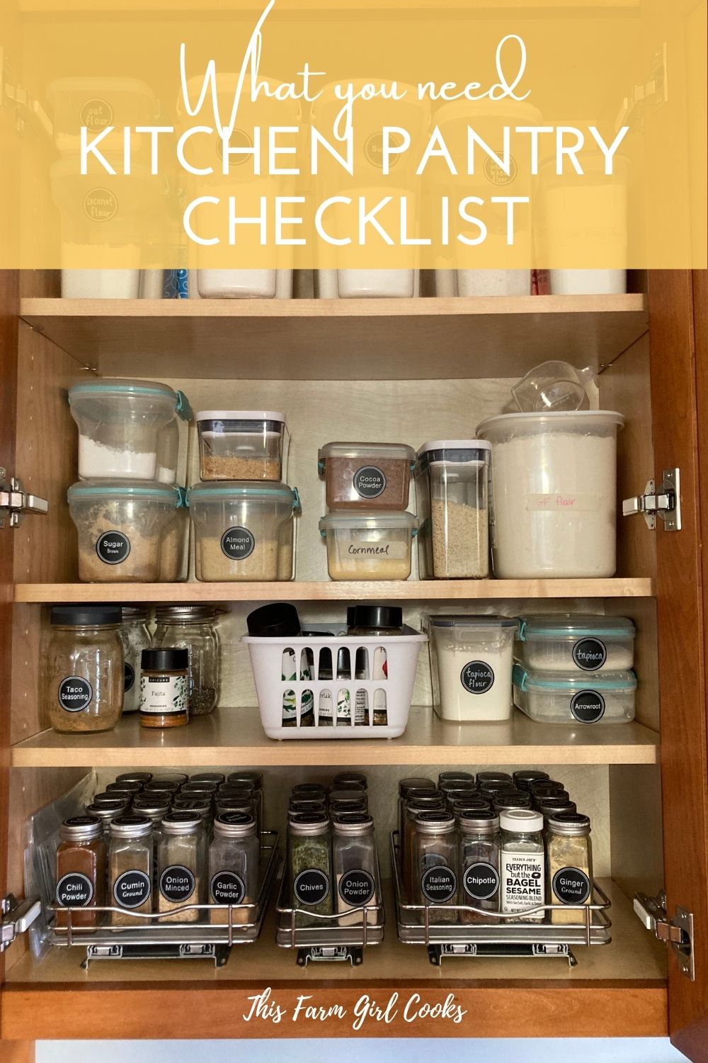 Pantry Staples List with Printable for a Well Stocked Kitchen