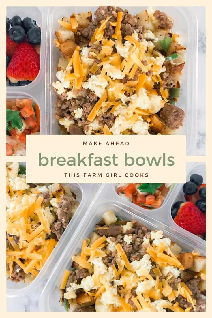 Make These Sausage and Egg Make Ahead Breakfast Bowls