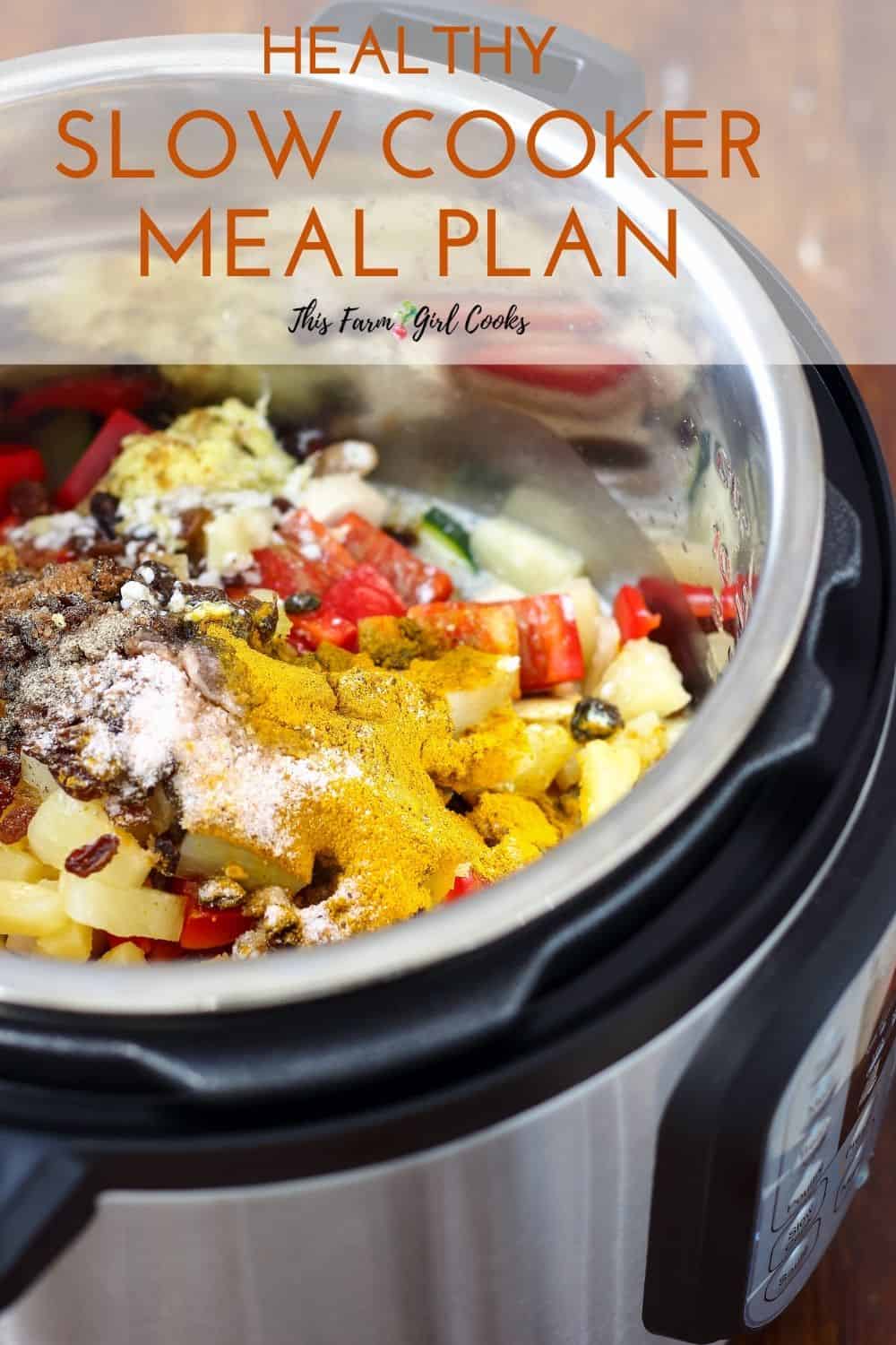 Healthy Slow Cooker Meal Plan with Grocery List