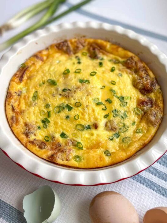 Crustless Sausage and Cheese Quiche
