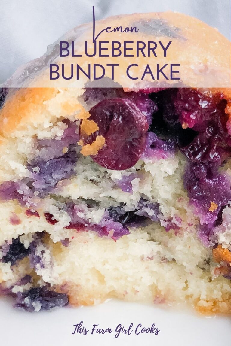 Lemon Blueberry Bundt Cake Made with Cake Mix