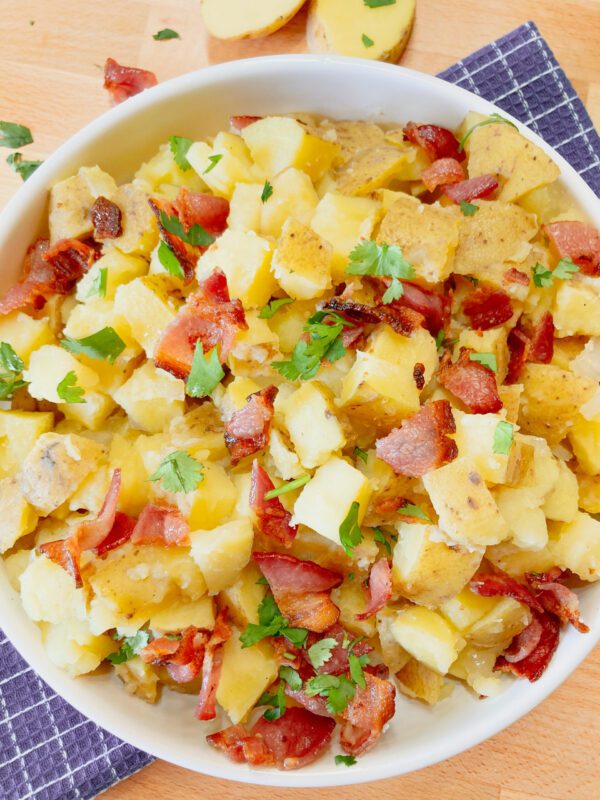Bavarian Potato Salad with Bacon (German-Style Potato Salad