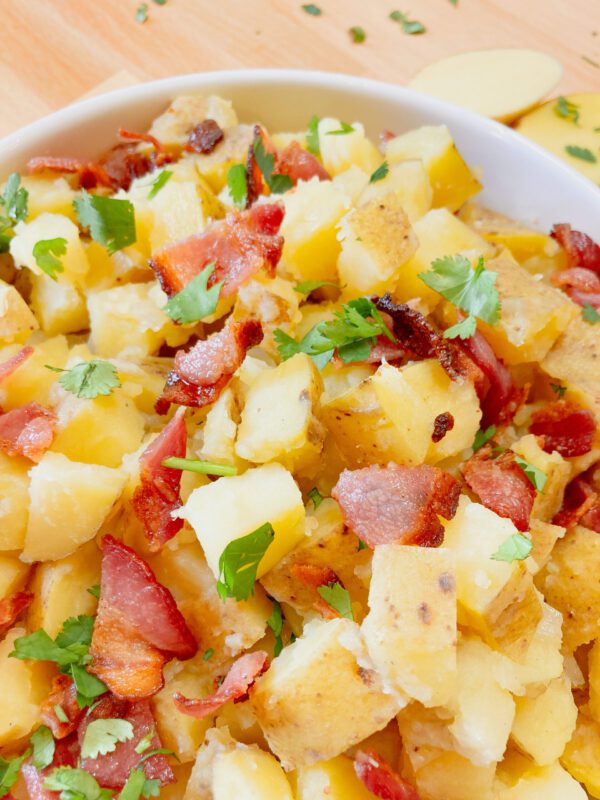 Bavarian Potato Salad with Bacon (German-Style Potato Salad