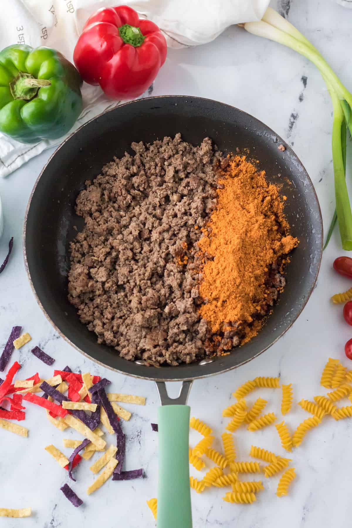 Cold Taco Pasta Salad With Catalina Dressing