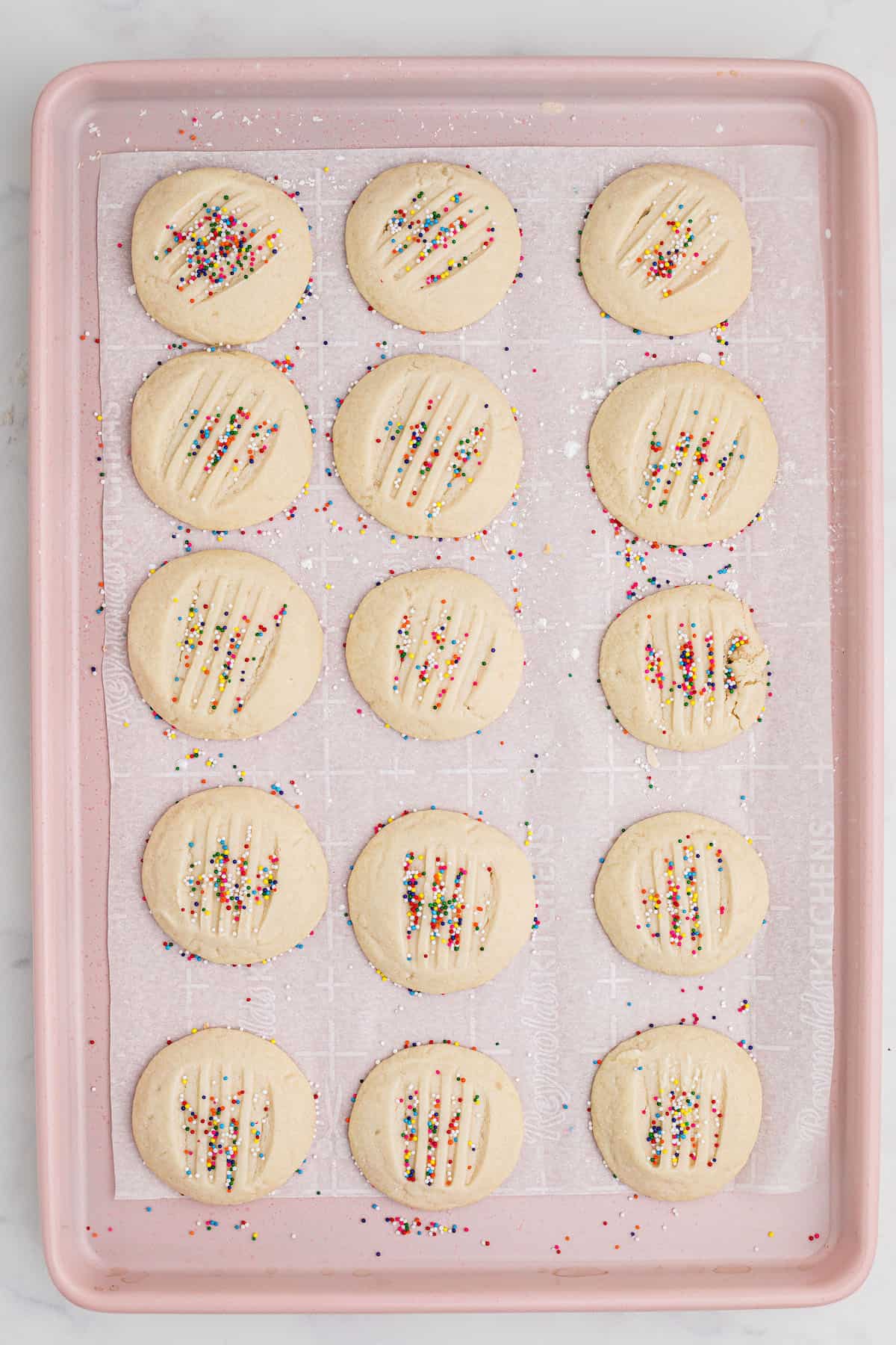 Shortbread Sprinkle Cookies