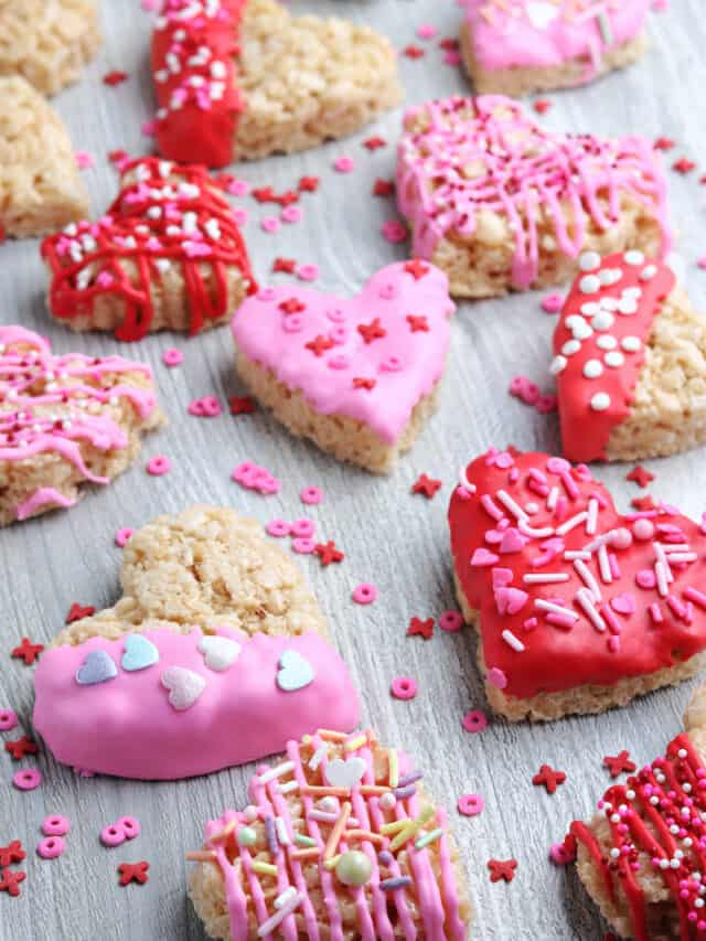 Heart Shaped Rice Krispie Treats Story - This Farm Girl Cooks