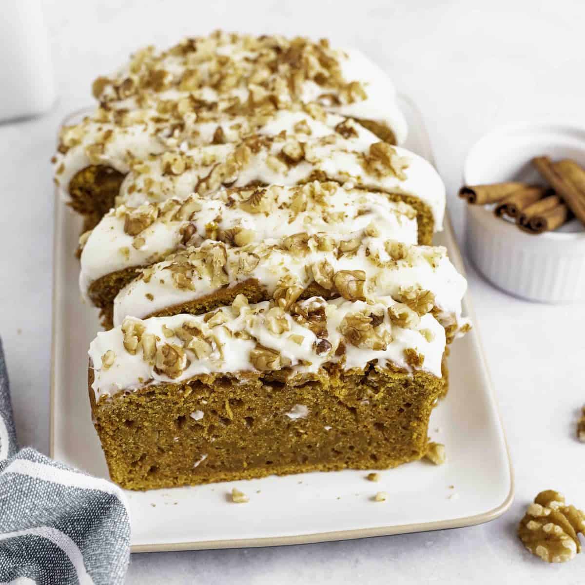 Pumpkin Bread With Icing