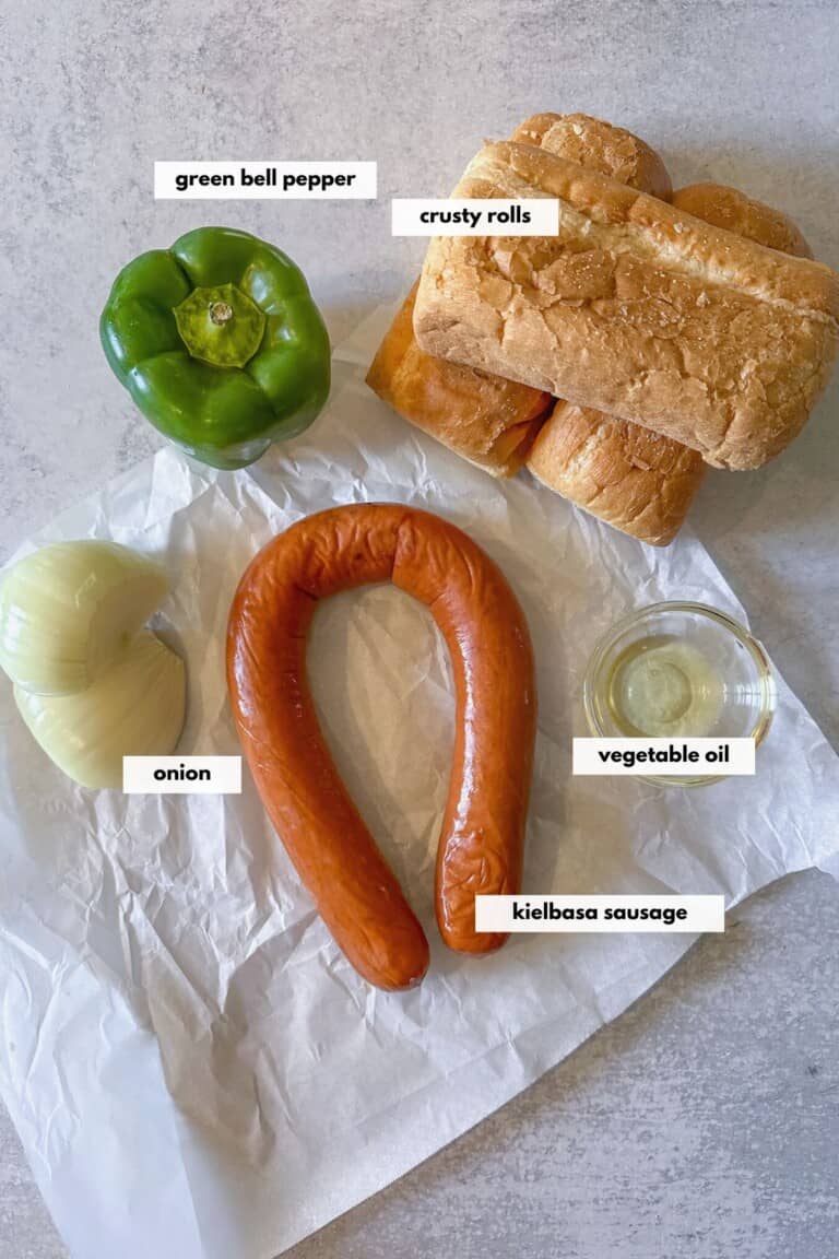 Easy Cheesy Kielbasa Sandwiches with Peppers and Onions