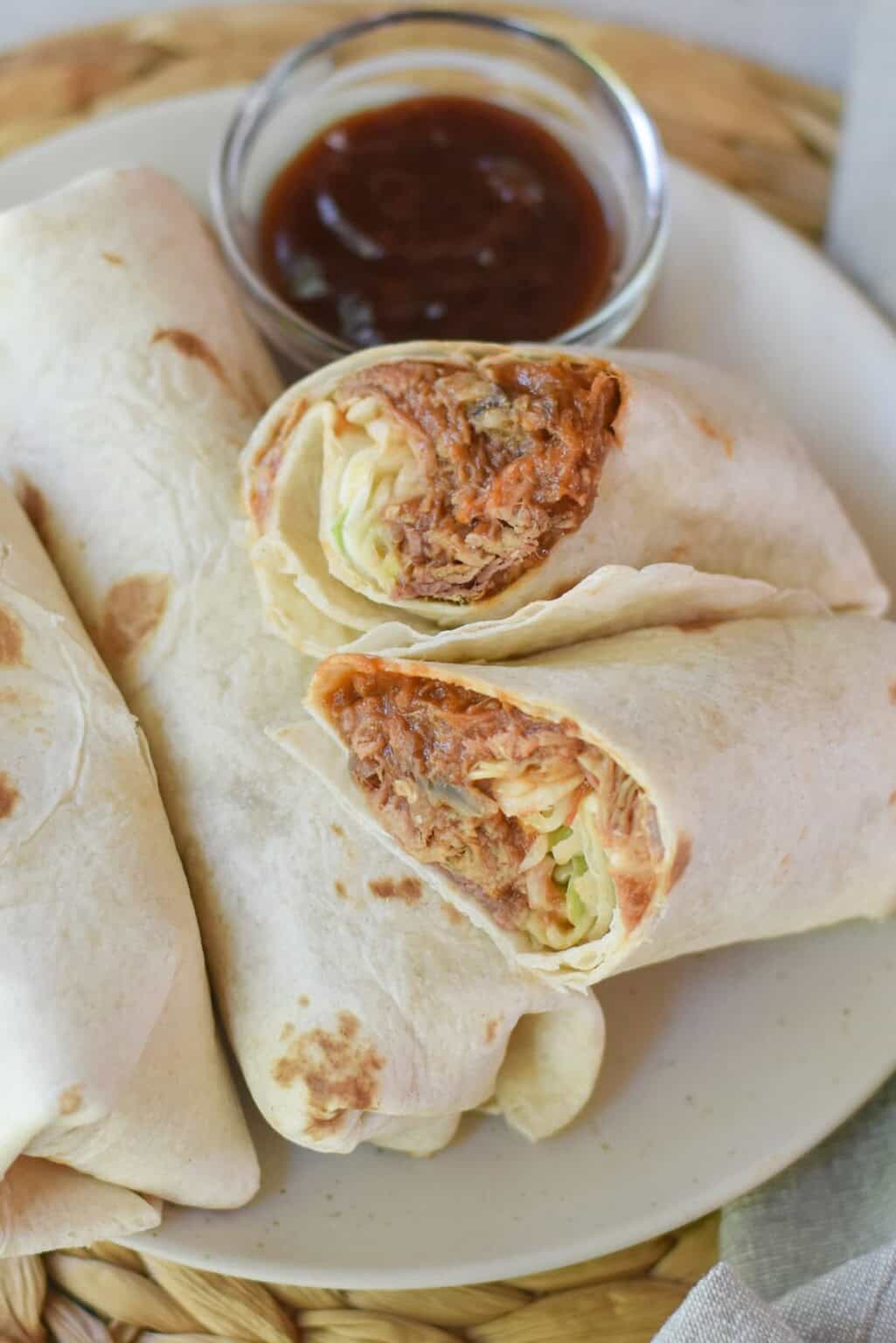 Leftover Pulled Pork Wraps