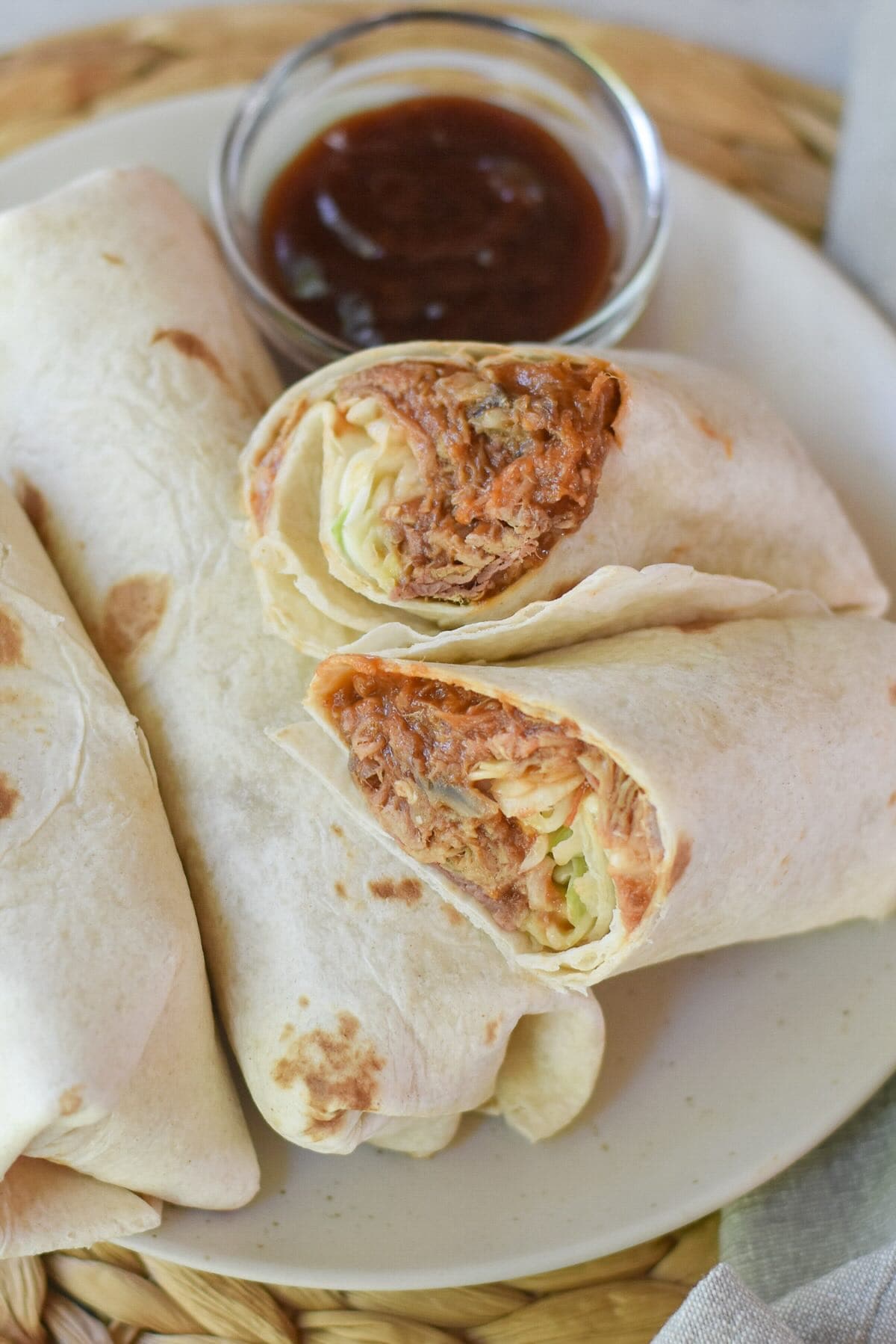 Leftover Pulled Pork Wraps