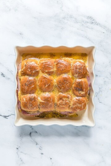 Funeral Sandwiches (Hot Ham and Cheese Sliders Recipe)