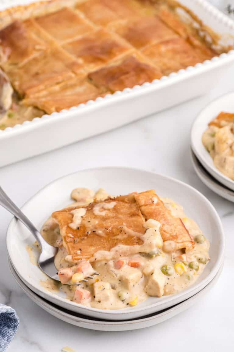 Creamy Chicken Pot Pie with Puff Pastry (Easy Family Dinner)