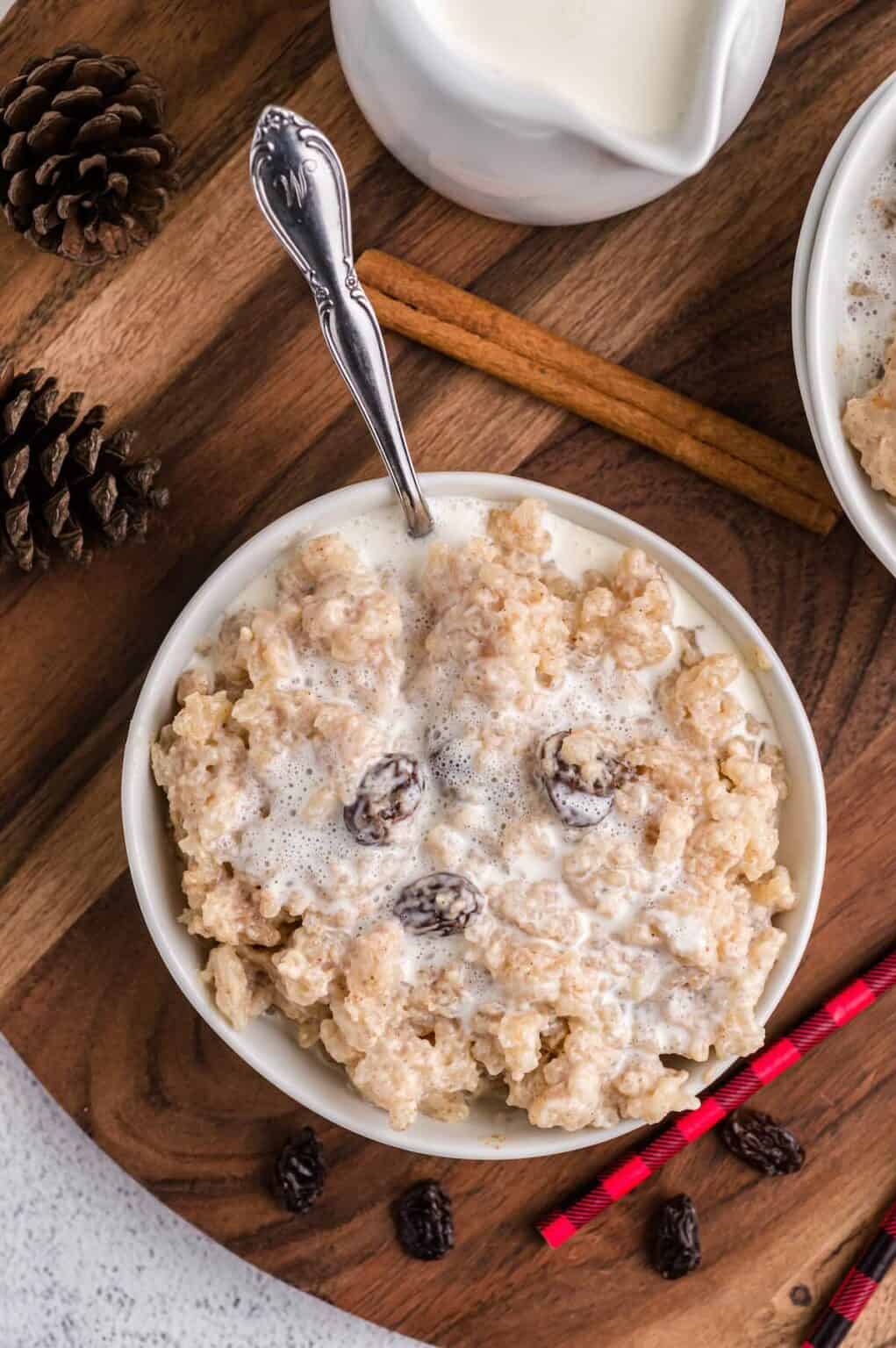 Baked Rice Pudding with Raisins (Made with Uncooked Rice)