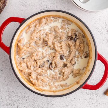 Baked Rice Pudding with Raisins (Made with Uncooked Rice)